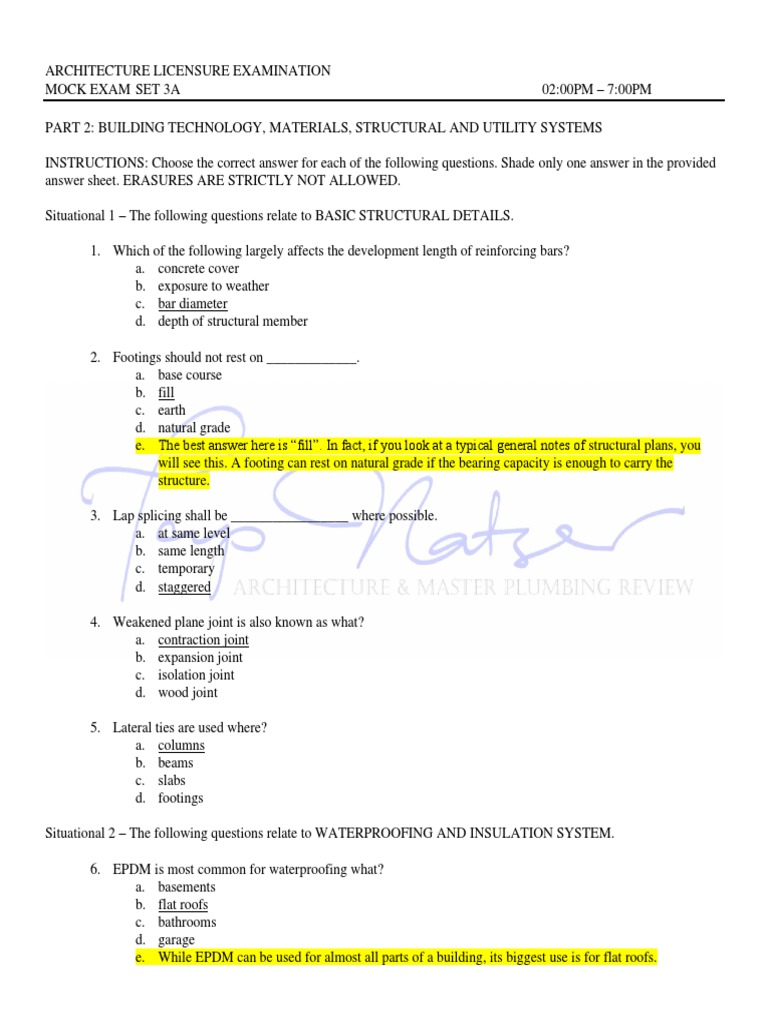 MOCK ALE Set 3A - Day 1 Part 2 Answer Key | Download Free PDF ...