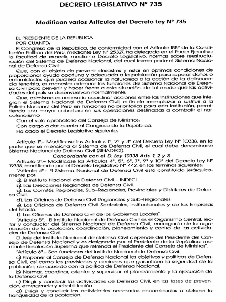 DL 735 - 1991 Sinadeci | PDF