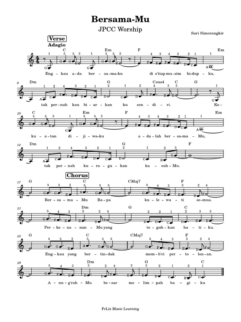 Bersama-Mu - JPCC Worship (Materi Ngajar) | PDF