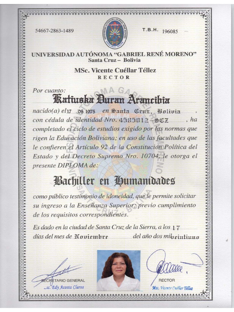 Diploma De Bachiller Pdf