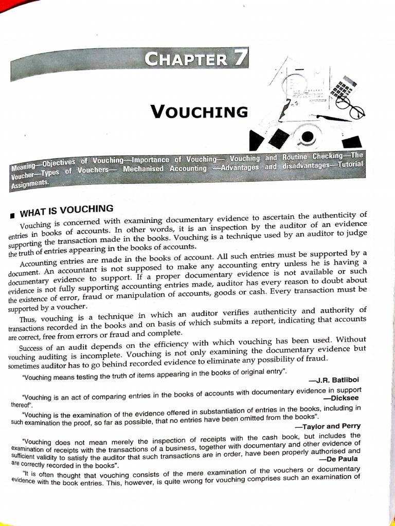 Unit 4 Vouching | PDF | Audit | Voucher