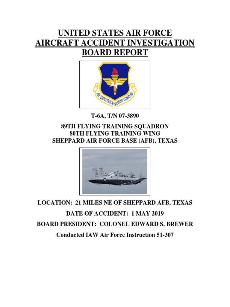 Aetc Sheppard Afb Texas T 6 Aib Narrative Report 2 | PDF | Aviation ...