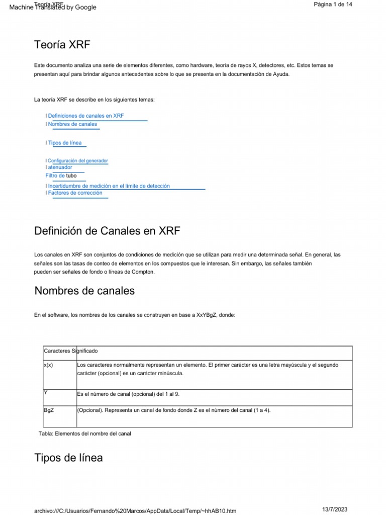 19 XRF Teory | PDF | Exactitud y precisión | Rayo X