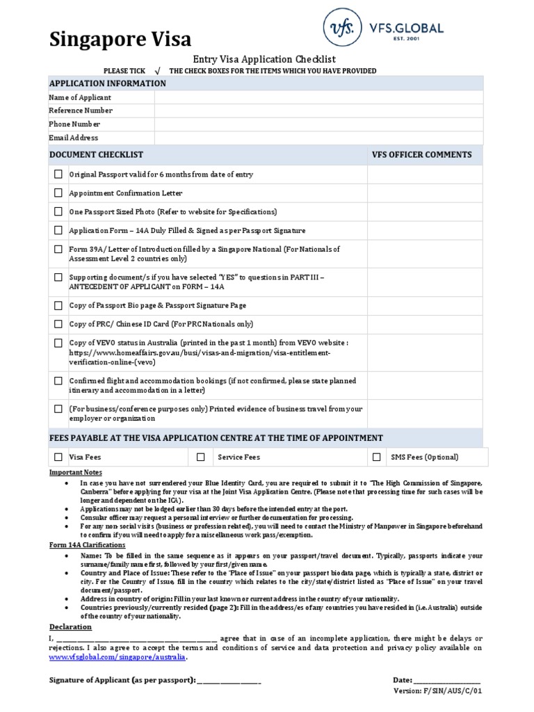 Checklist Application Form 14a Level 1 New | PDF | Travel Visa | Passport