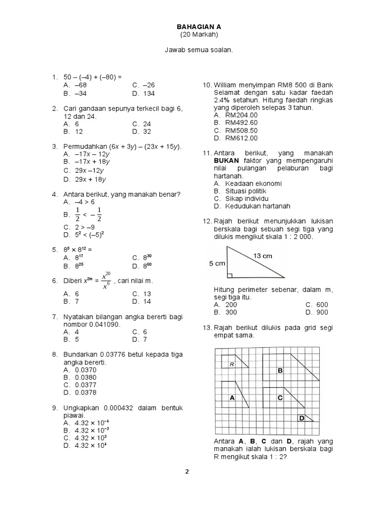 Mat t3 Bah. A 2022 | PDF