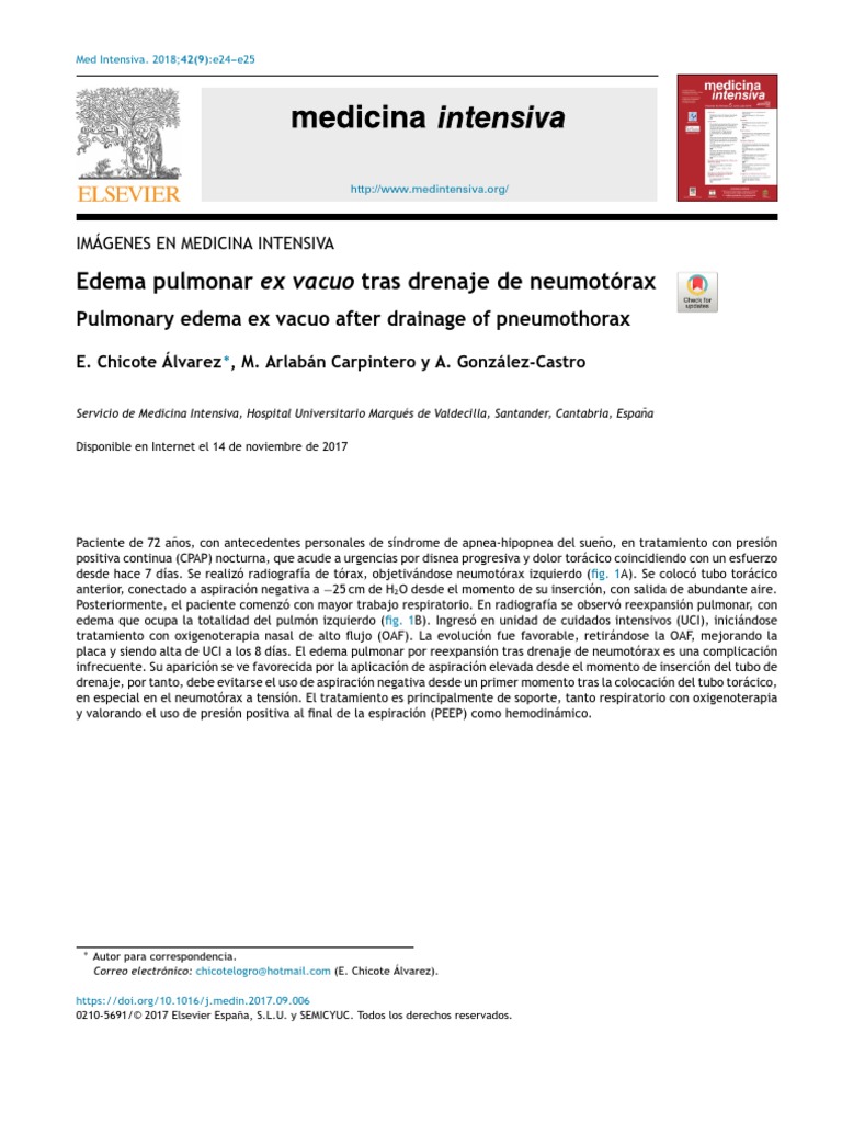 Edema Pulmonar Ex Vacuo | PDF