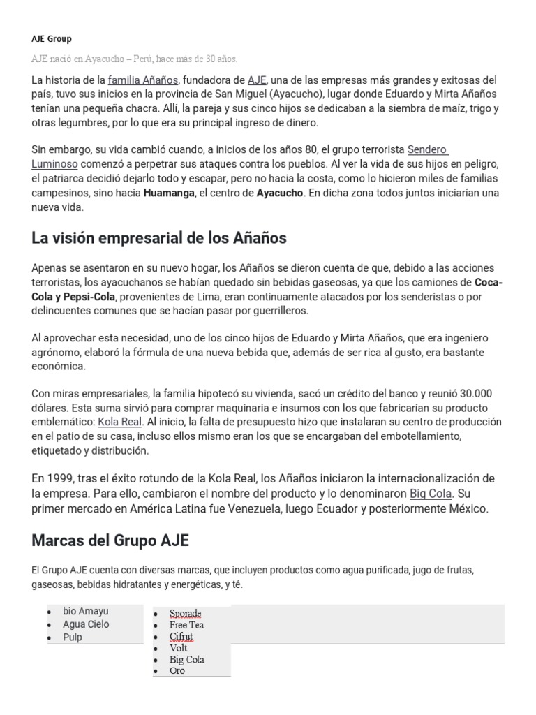 AJE Group | PDF