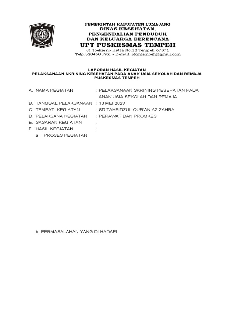 Contoh LHK SPJ | PDF