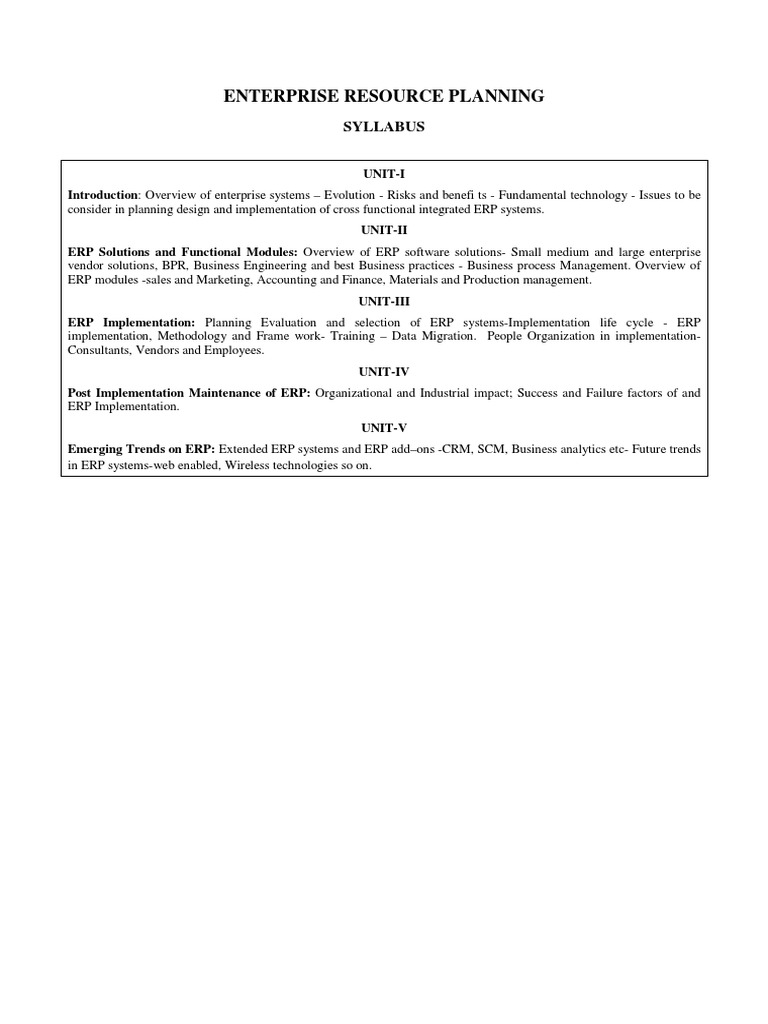 DBA 7304 - Enterprise - Resource Planning | PDF | Enterprise Resource Planning | Databases