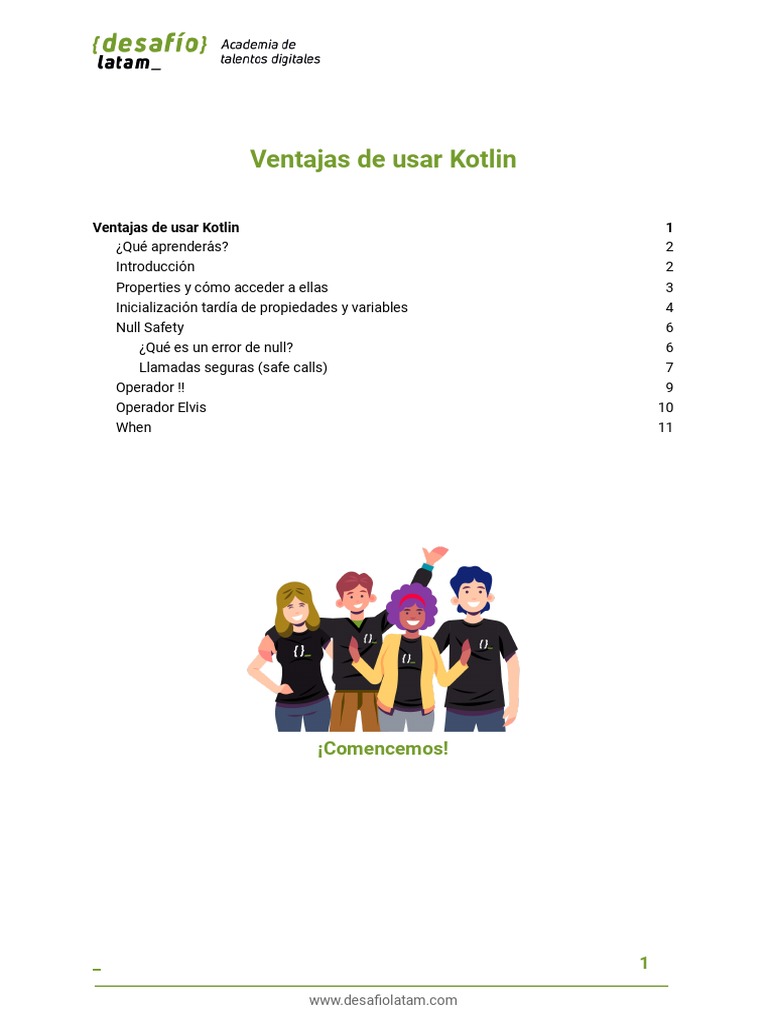 Kotlin: Ventajas y Uso Práctico | PDF | Lenguaje de programación | Paradigmas de programación