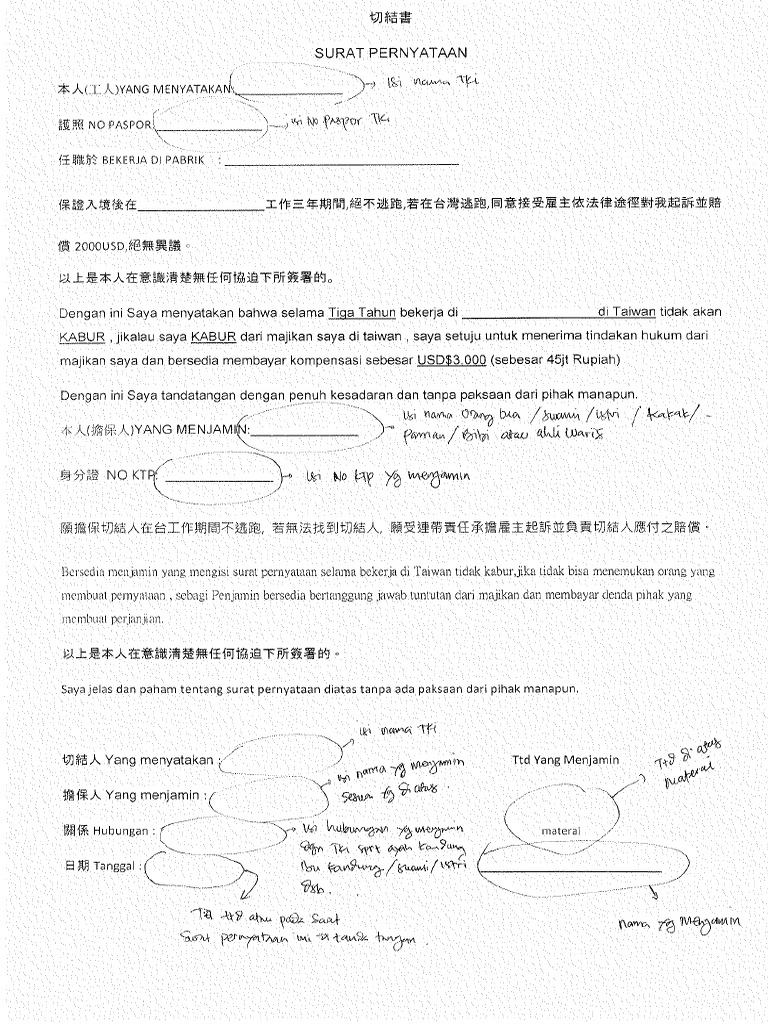 Contoh Surat Pernyatan Tidak Kabur | PDF