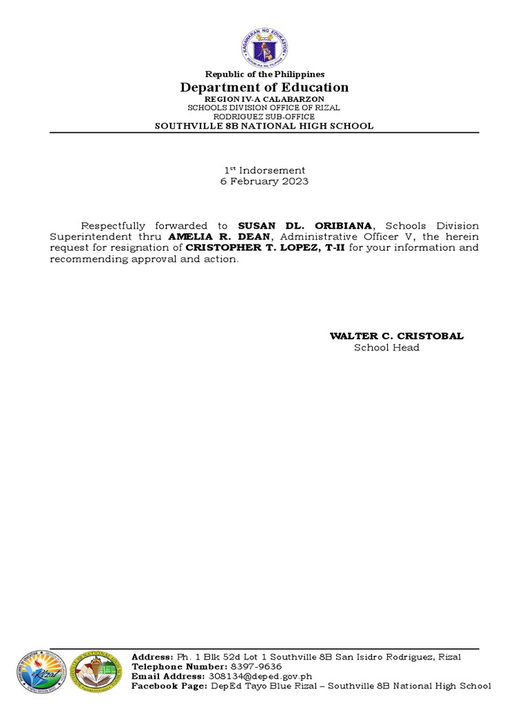 1st Indorsement | PDF