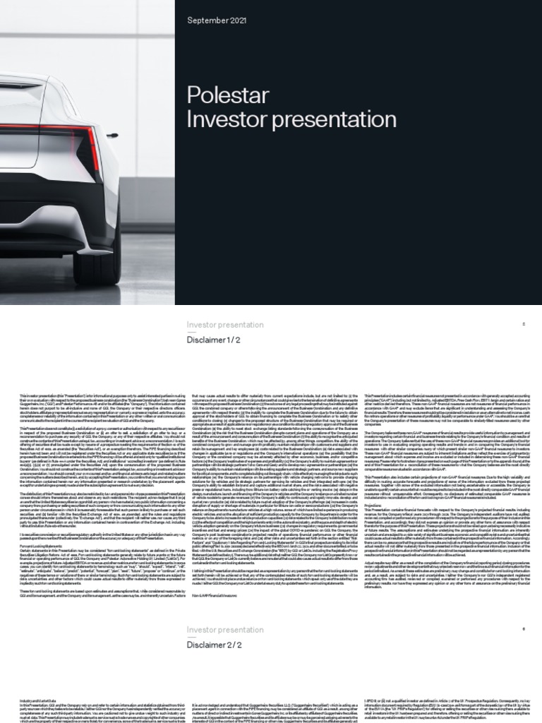 Polestar Investor Presentation Final | PDF | Business | Securities ...
