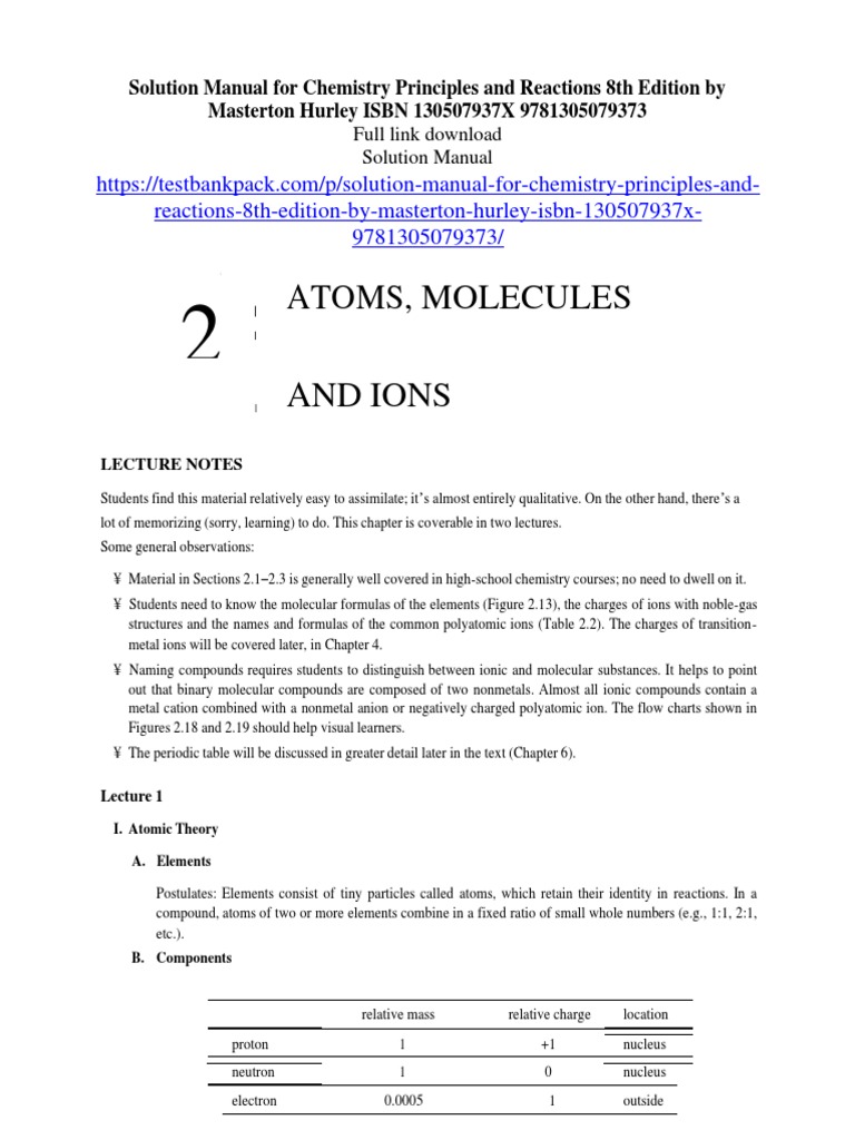 Chemistry Principles and Reactions 8th Edition by Masterton Hurley ISBN 130507937X Solution ...