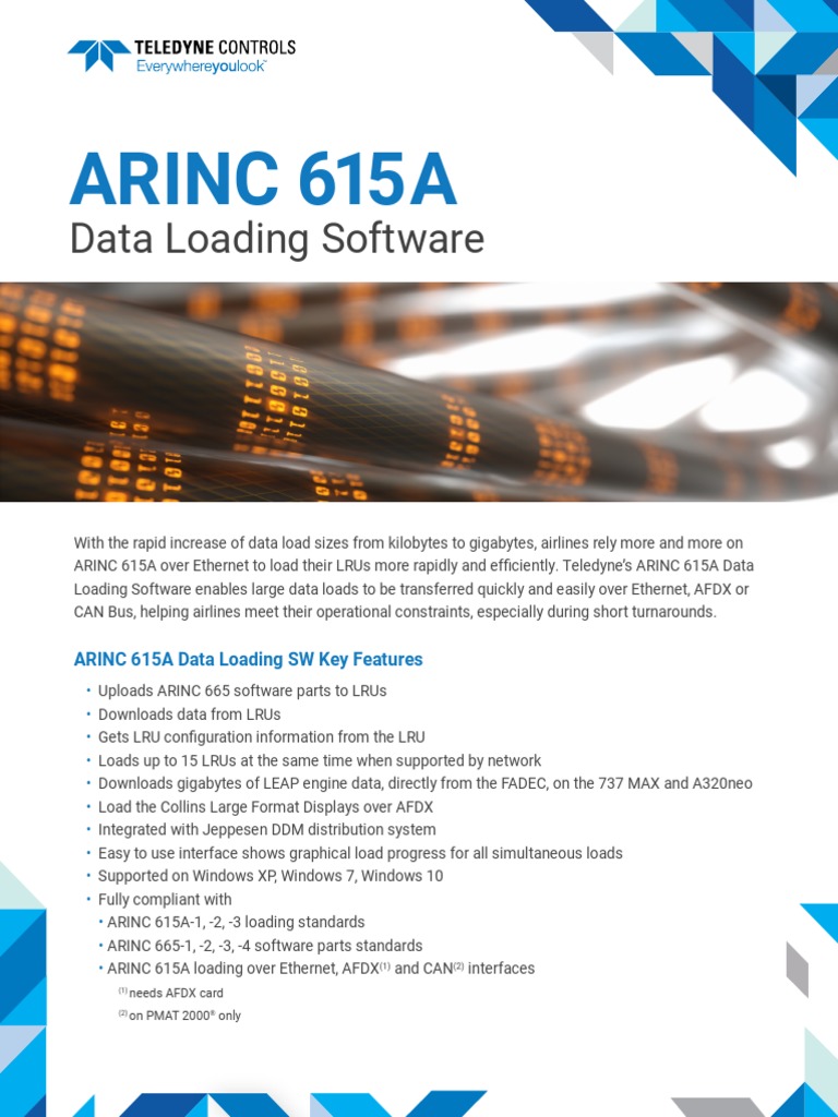 Teledyne ARINC 615A Brochure | PDF