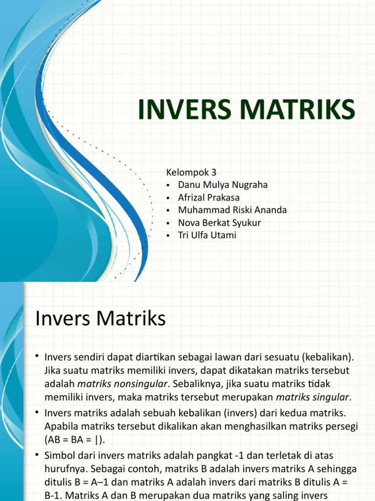 Invers Matriks | PDF