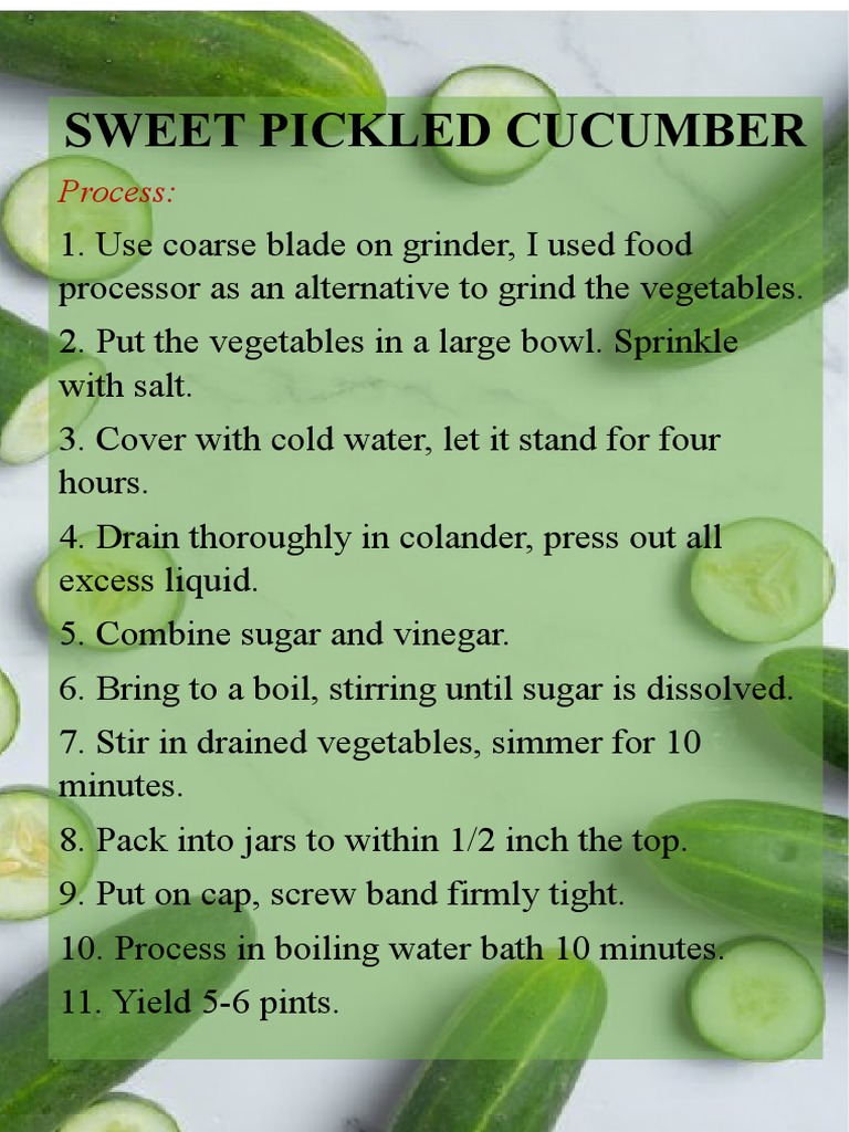 Grade 5 Sugbusog Cucumber | PDF | Cooking, Food & Wine | Home & Garden