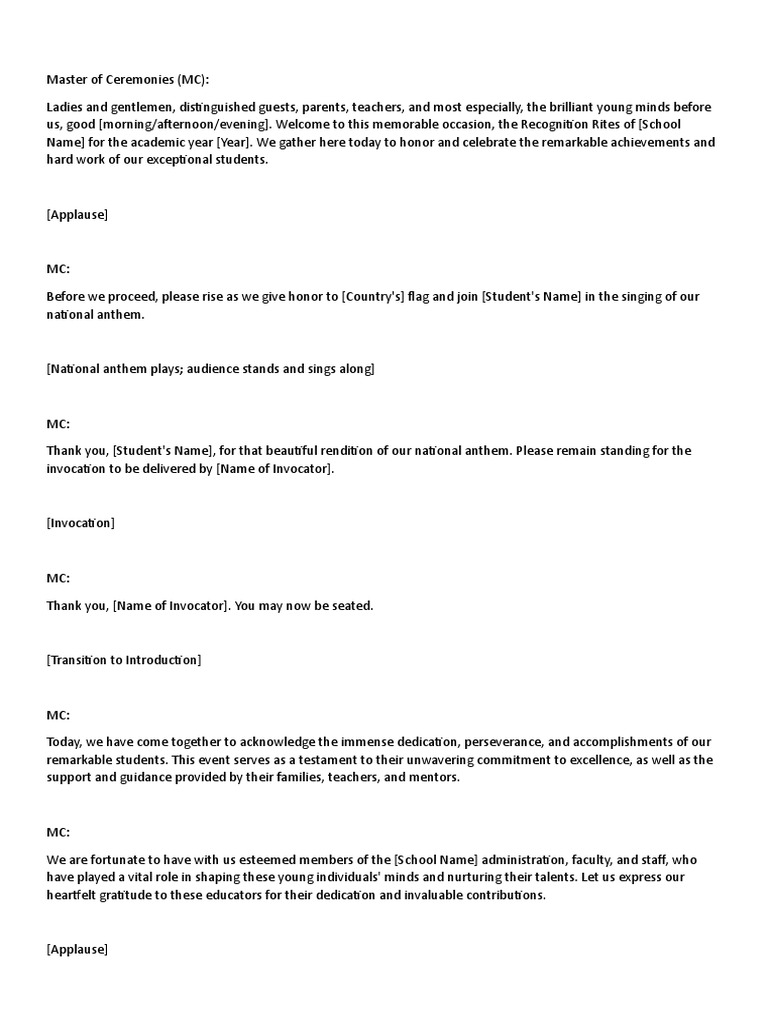 Recognition Script | PDF