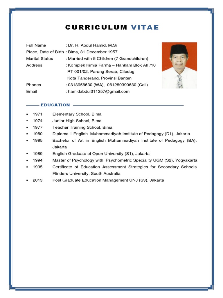 CV - Abdul Hamid | PDF