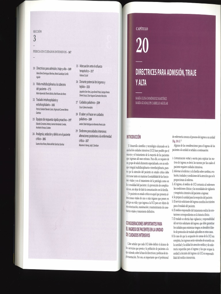 Directrices para Admisión, Triaje y Alta - Enfermeria en Cuidados ...