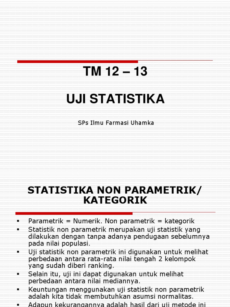 Ok Materi Uji Non Parametrik Kategorik | PDF