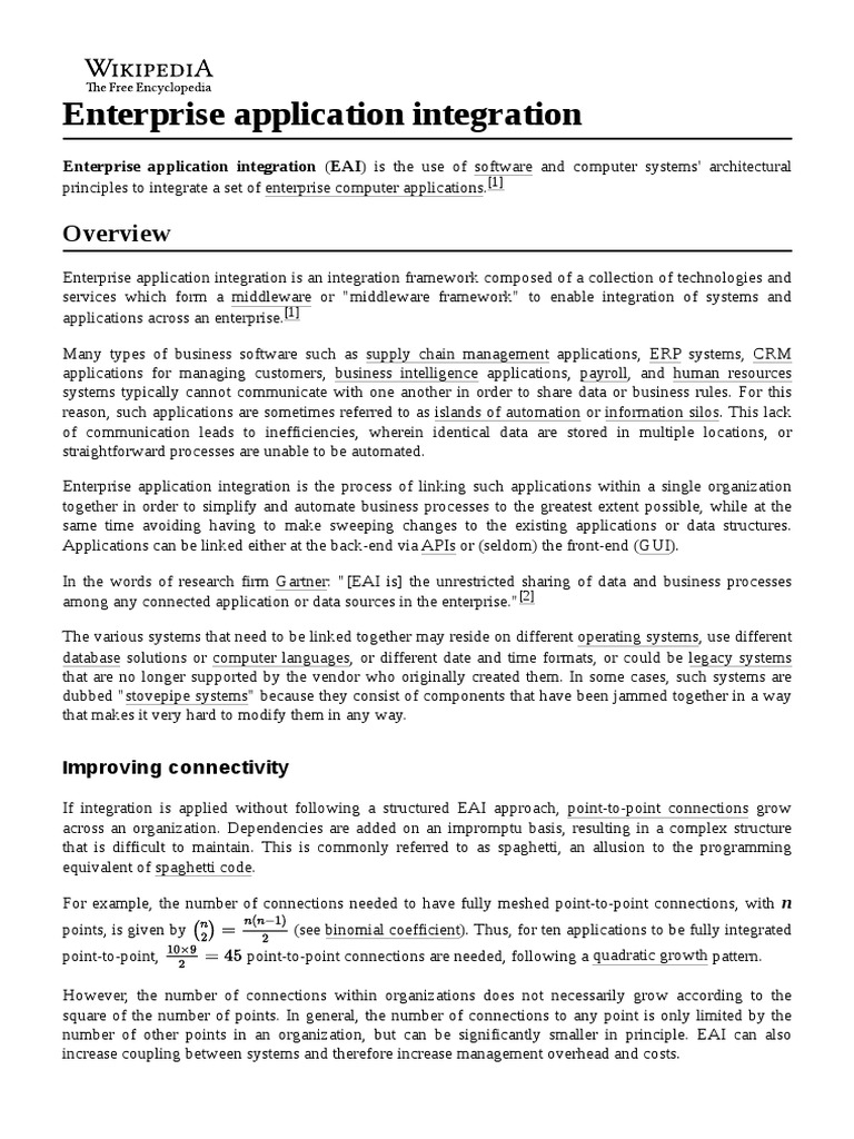 Enterprise Application Integration | PDF | Systems Architecture | Business