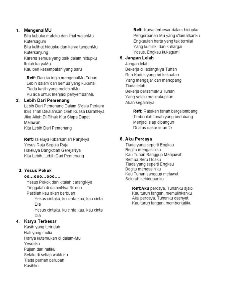 MengenalMU Bila Kubuka Mataku Dan Lihat Wajahmu | PDF MengenalMU Bila Kubuka Mataku Dan Lihat Wajahmu | PDF