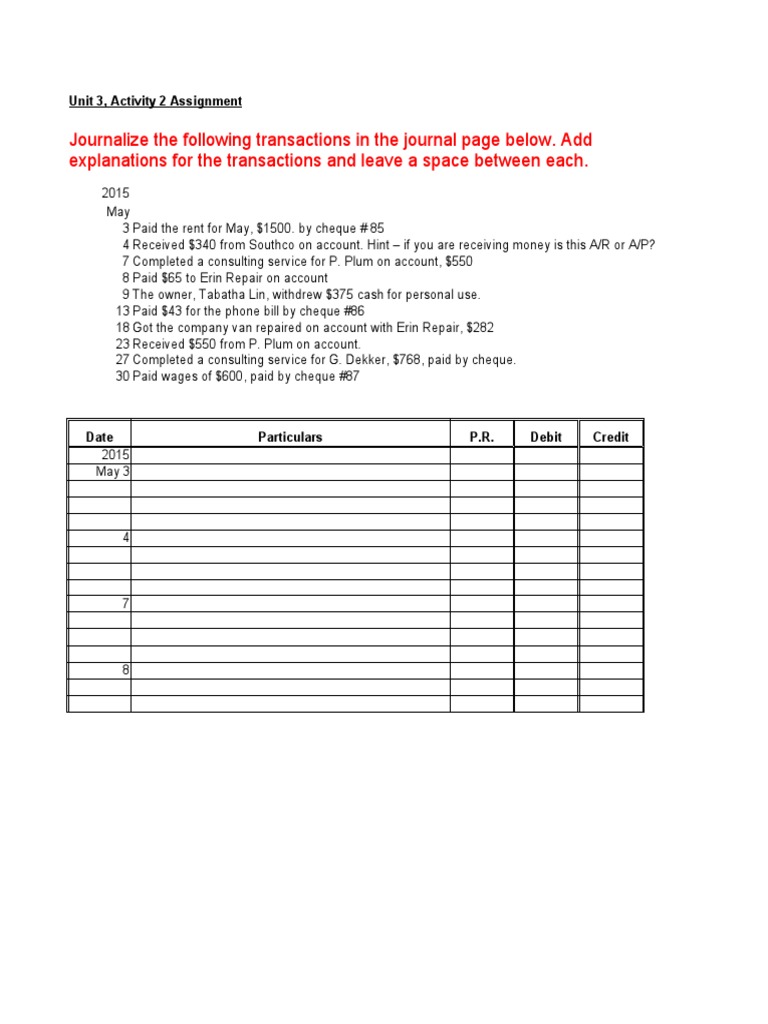 U3A2 Assignment Template | PDF