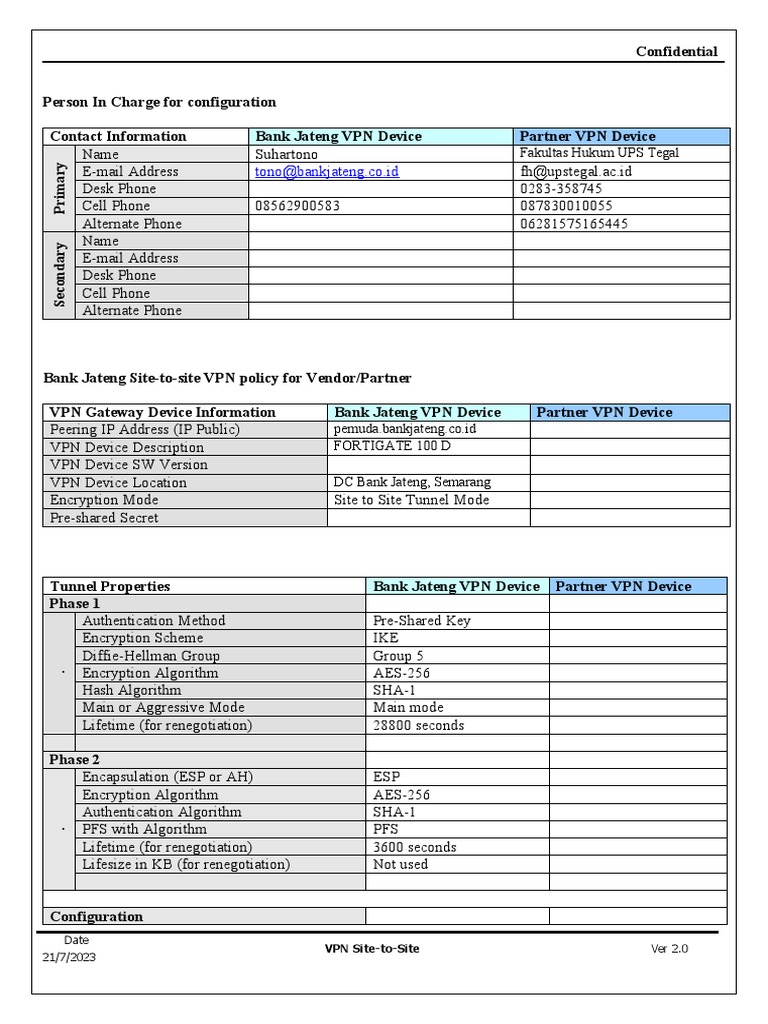 Bank Jateng VPN Configuration Guide | PDF | Crime Prevention | Cyberspace
