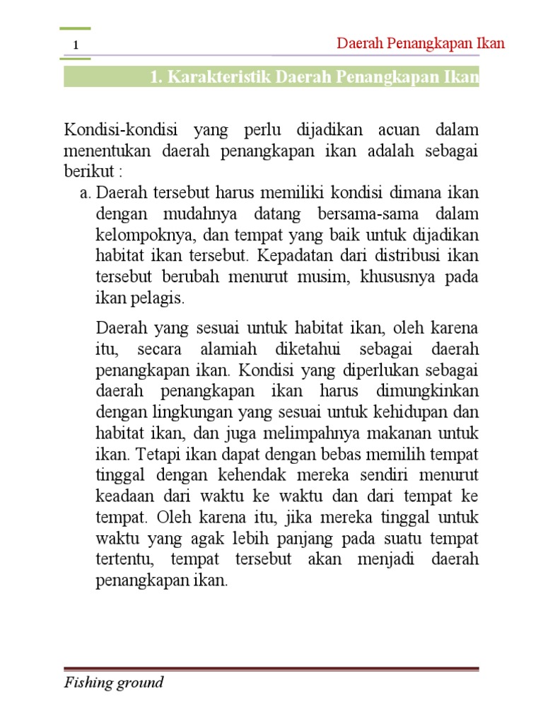 Booklet Daerah Penangkapan Ikan | PDF