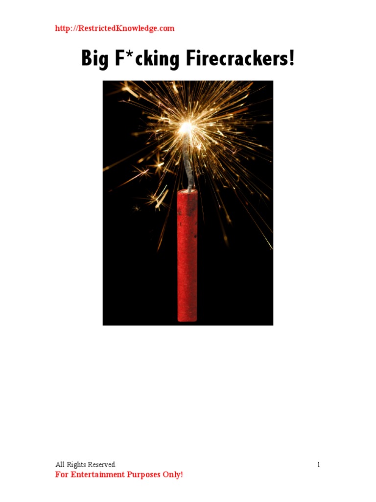 Big Fcking Firecrackers | PDF | Materials | Chemistry
