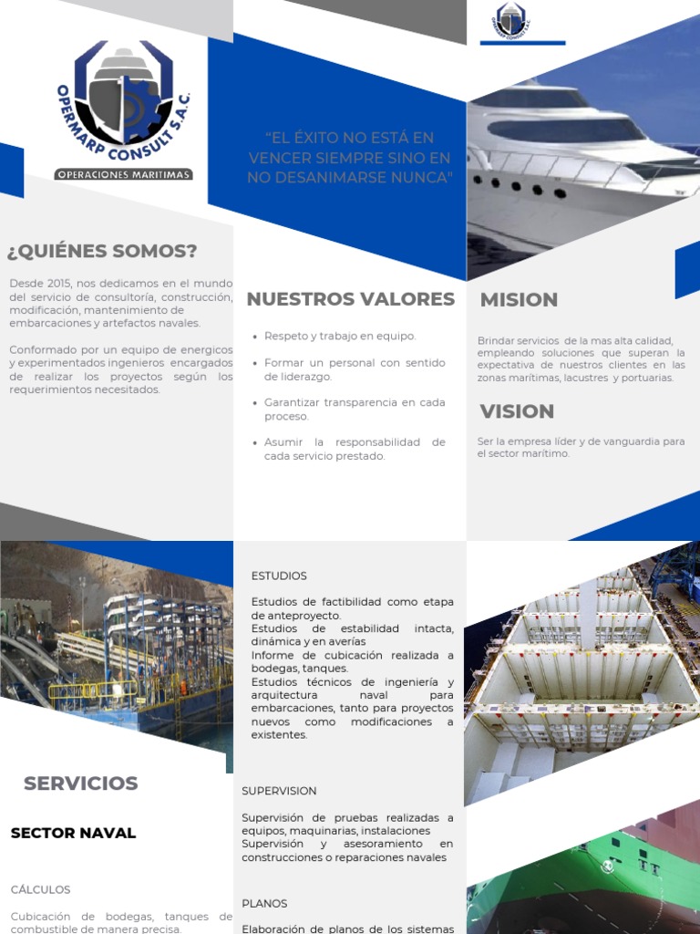 Folleto Brochure de Servicios Empresa Profesional Amarillo | PDF | Perú ...