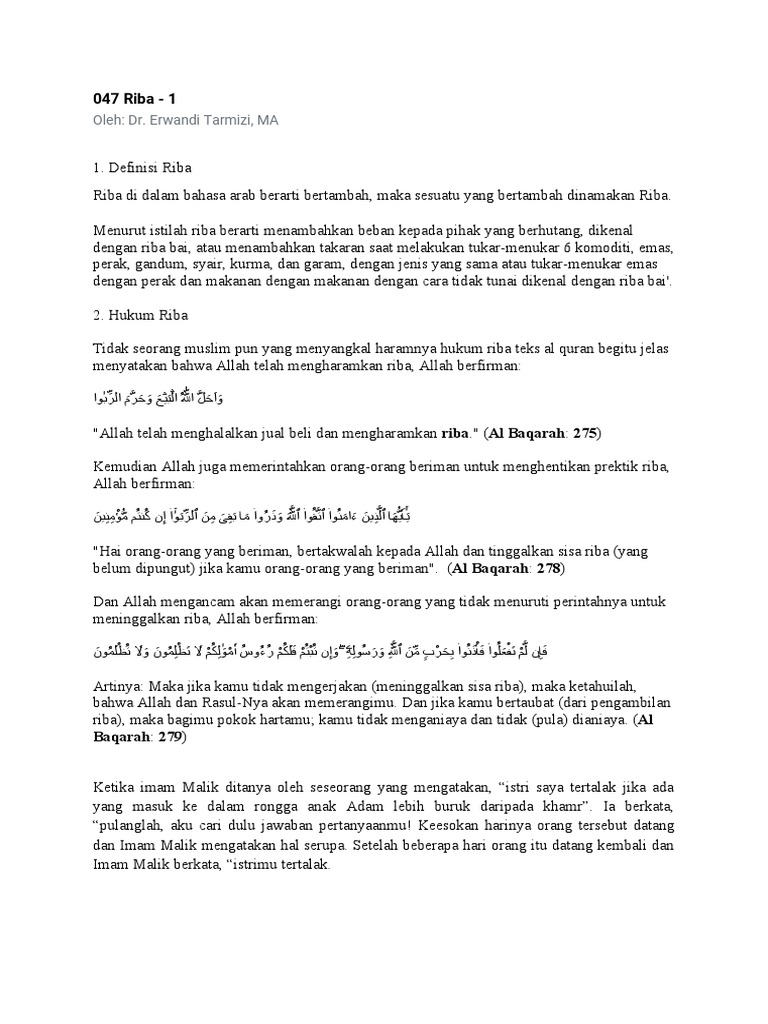 Riba 1 | PDF