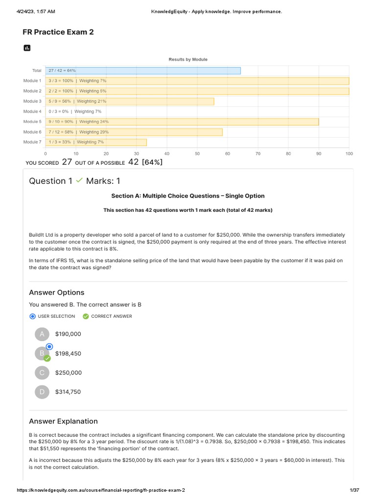 Practice Exam - 2 | PDF | Fair Value | Deferred Tax