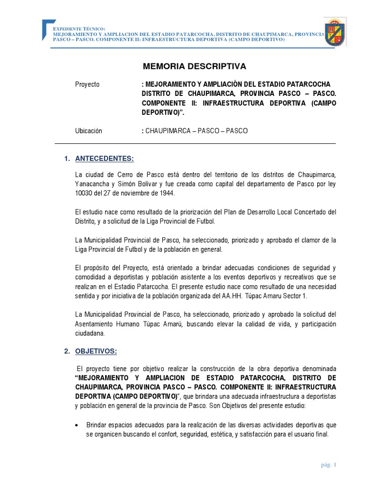 2.-Memoria Descriptiva | PDF | Clima | Hormigón