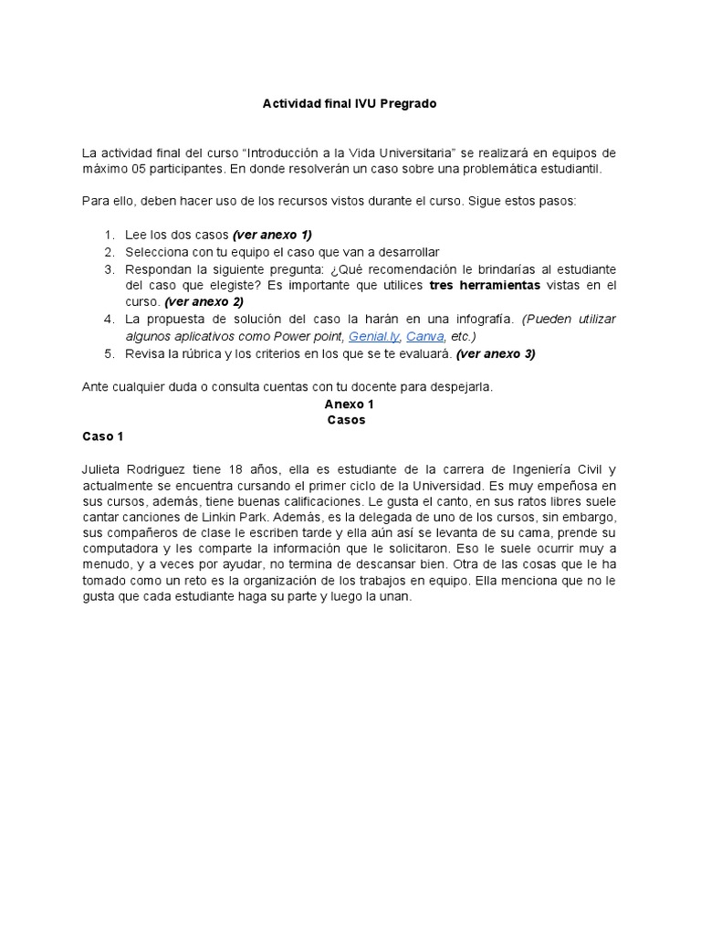 Actividad Final IVU | PDF | Crecimiento personal y profesional