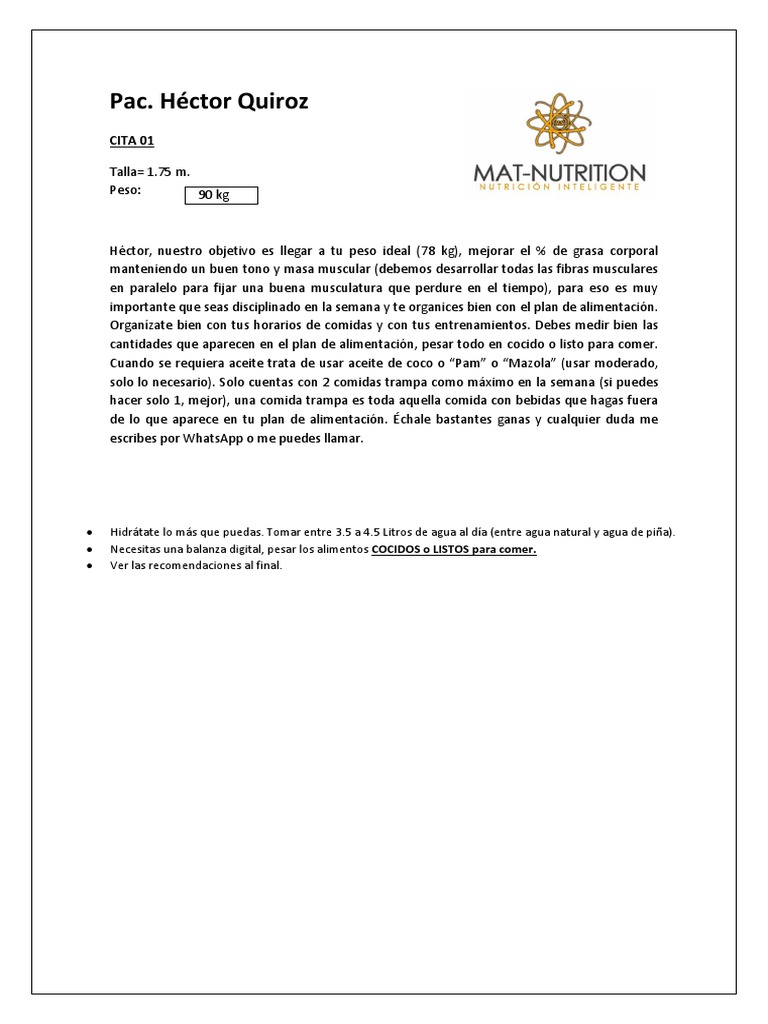 Pac. Hector Quiroz. 01. 2023. | PDF | ensalada | Limonada