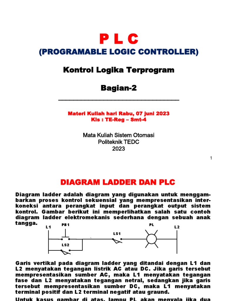 PLC Kuliah TE 07 06 23 | PDF