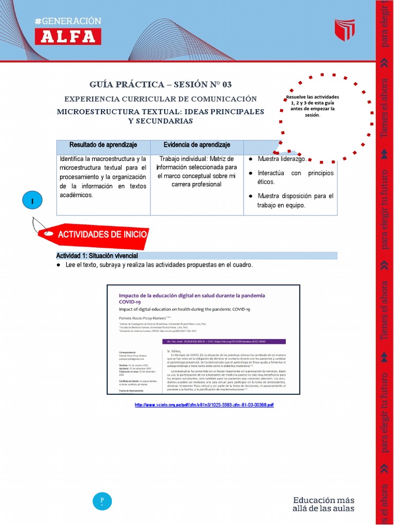 Guía Práctica S3 Pdf Aprendizaje Información
