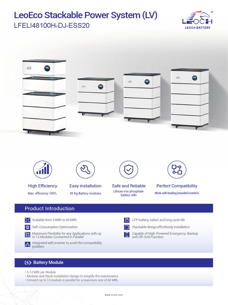 Stackable Energy Storage Solutions | PDF | Solar Panel | Energy Technology