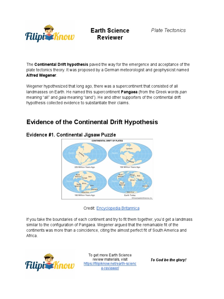 Earth Science Reviewer Plate Tectonics | PDF | Plate Tectonics | Rift Earth Science Reviewer Plate Tectonics | PDF | Plate Tectonics | Rift
