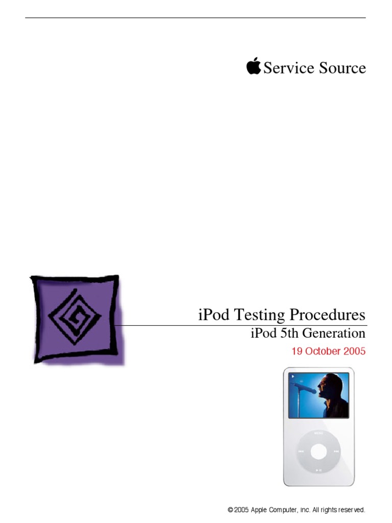 Ipod 5th Gen Test Proc | PDF | I Pod | I Tunes