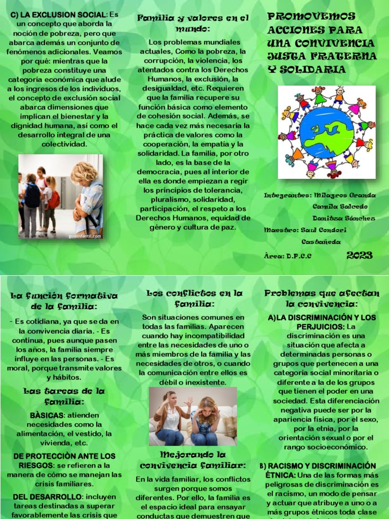 Triptico de DPCC | PDF | Familia | Discriminación