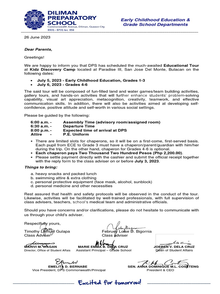 Letter-to-Parents-ECE-GS-Main-Field-Trip-SY-2022-2023 Diliman Prep ...