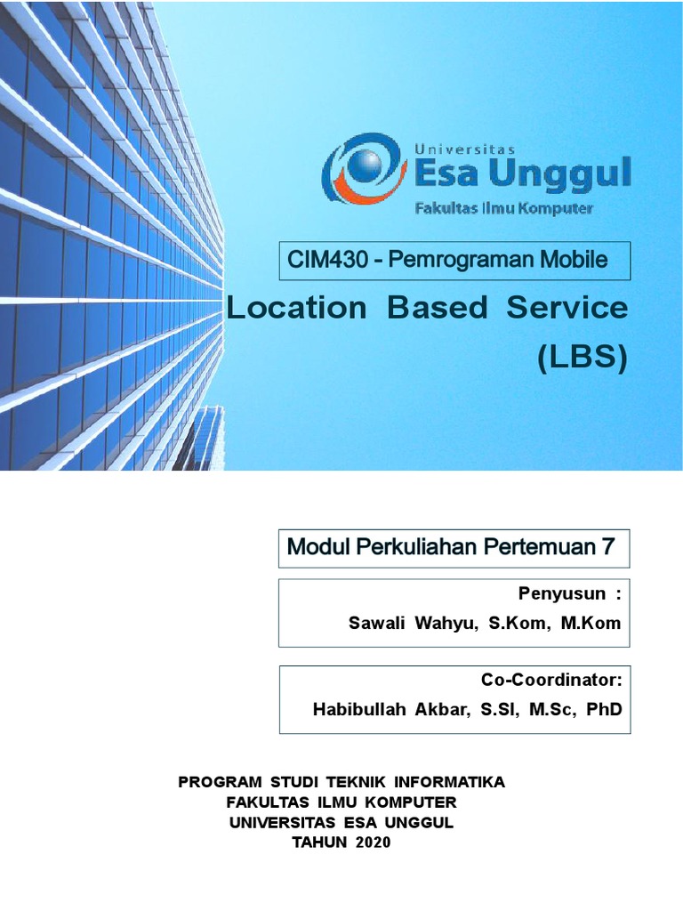 Modul Pemrograman Mobile Pertemuan 7 - Location Based Service (LBS ...
