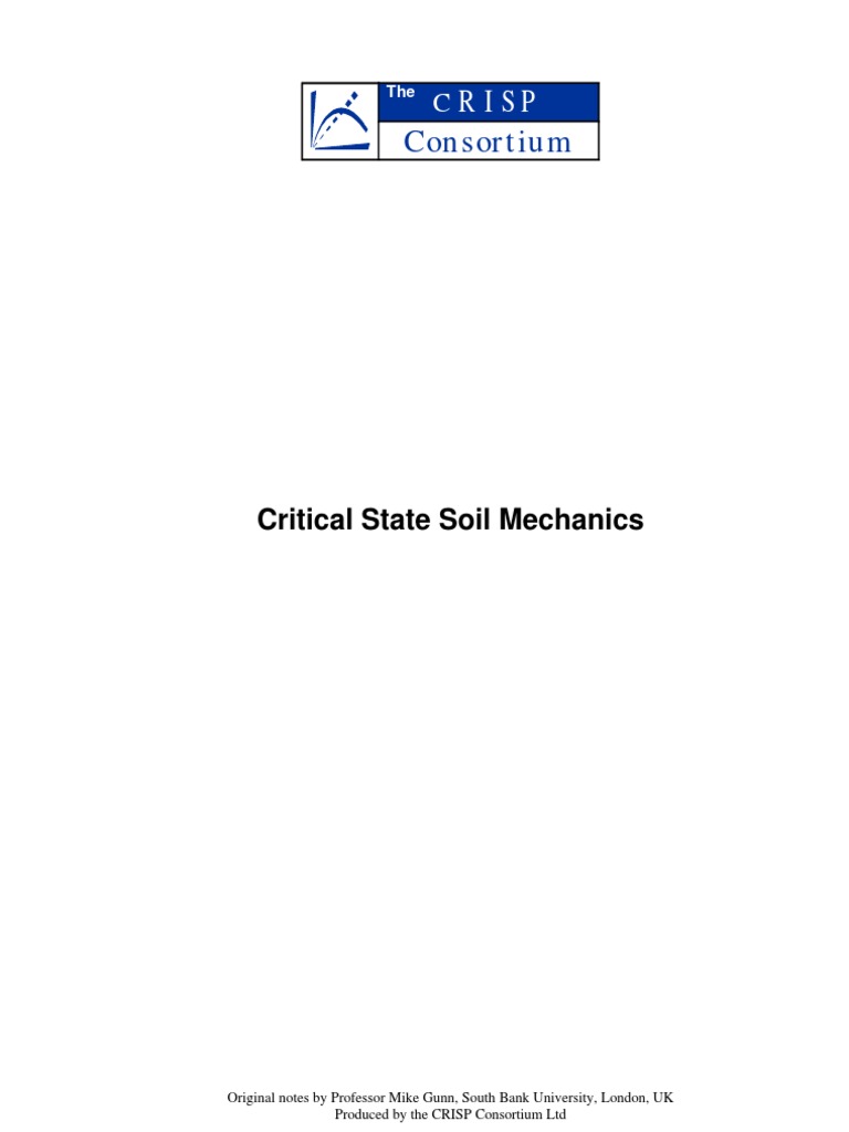 Critical State Soil Mechanics | Download Free PDF | Soil Mechanics | Nature