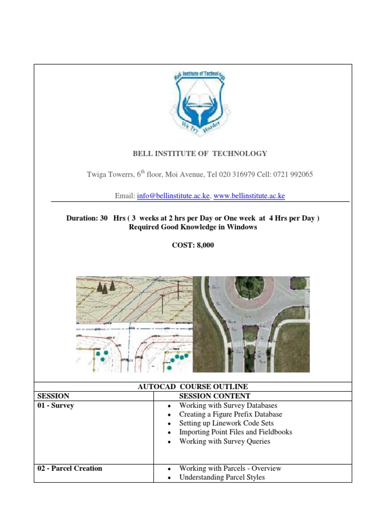 AutoCAD Civil 3d Course Outline | PDF | Databases | Auto Cad