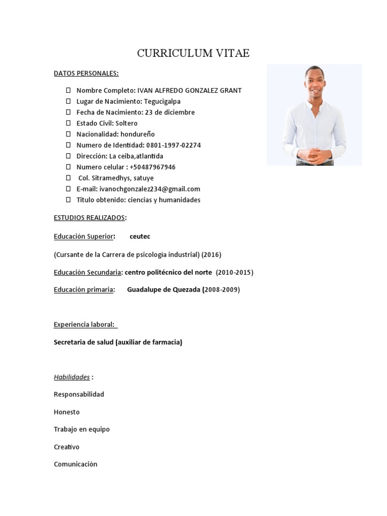 Curriculum Vitae Ivan Grant | PDF