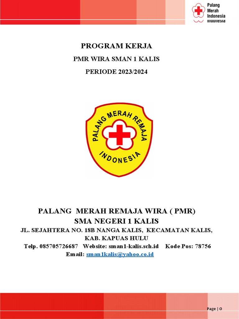 Program Kerja PMR SMA 1 Kalis | PDF