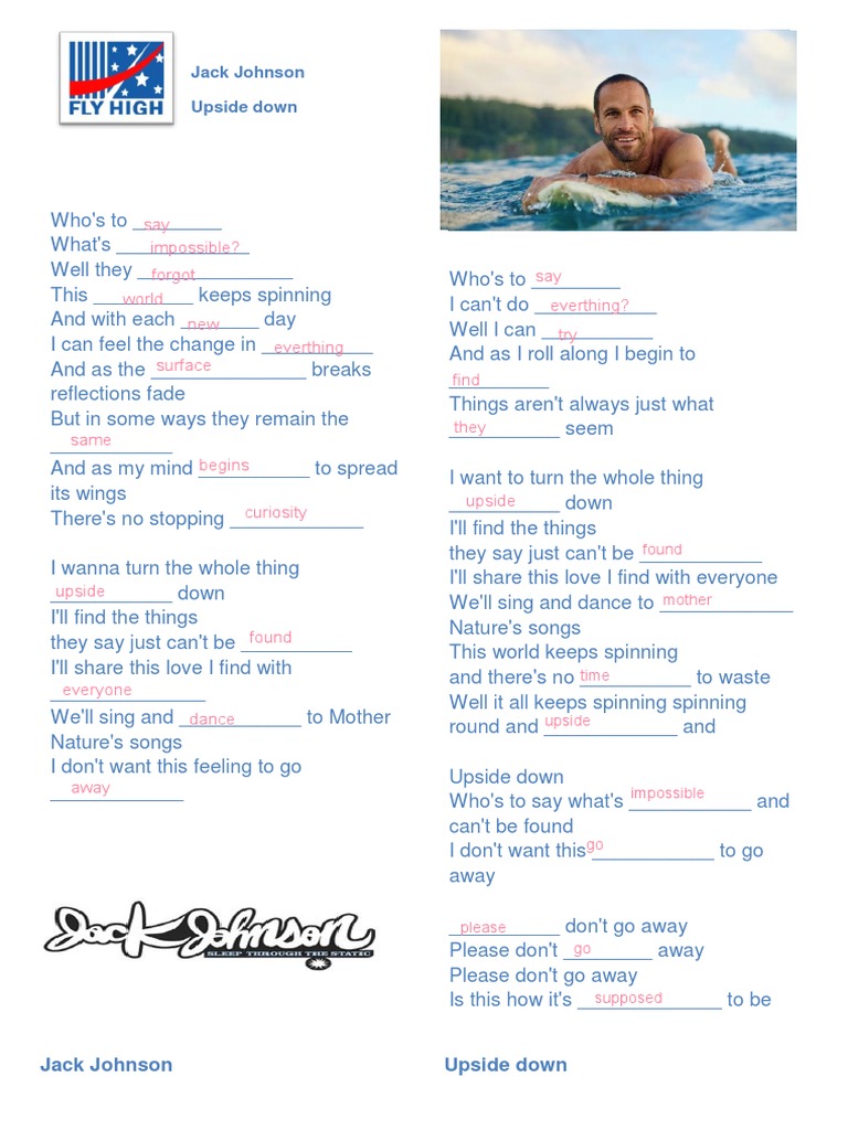 Jack Johnson Upside Down | PDF